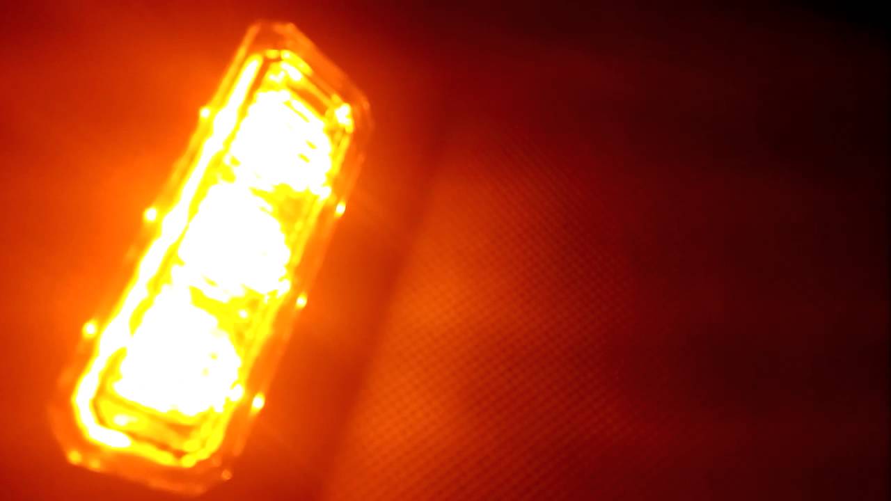 NEW 3 LED WORK LIGHT AMBER - YouTube