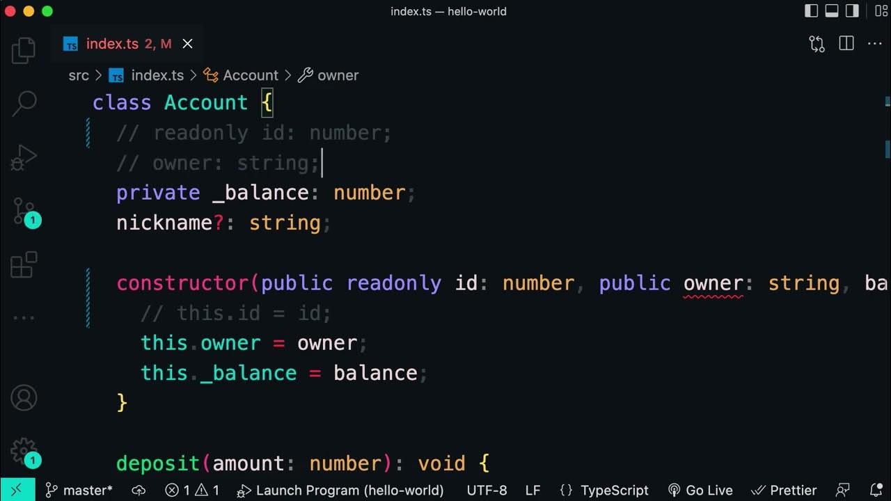 The Ultimate TypeScript Course，Classes, Interfaces:Parameter Properties - YouTube