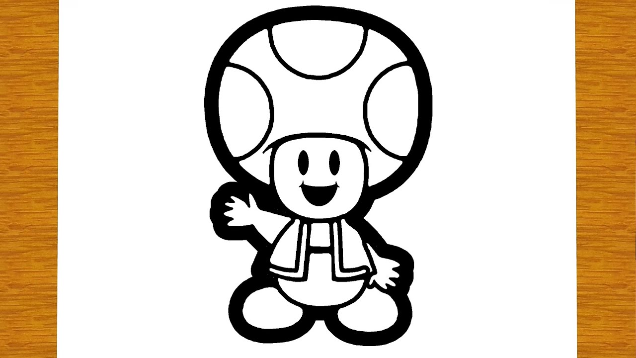 COMMENT DESSINER TOAD DE SUPER MARIO | Dessins faciles - YouTube