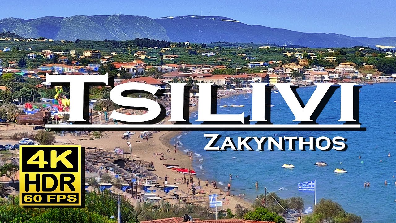 Tsilivi beach Zakynthos , Greece in 4K 60fps HDR Dolby Atmos 💖 The best places 👀 walking tour ...
