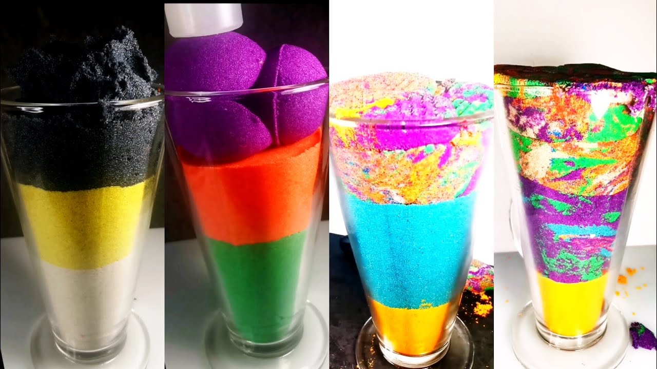 Sand mixing ASMR #asmrsounds #sandsound #relaxing #kineticsand ...