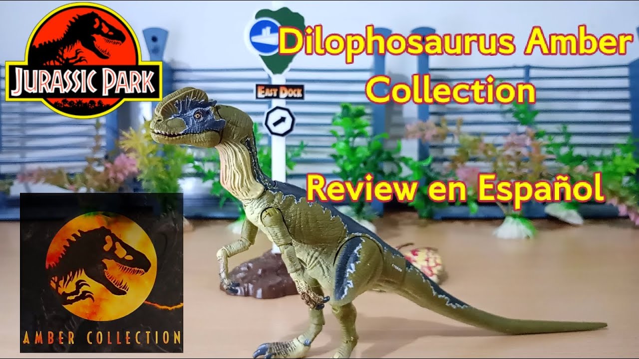 Dilophosaurus Amber Collection - Jurassic World Mattel - Review en ...