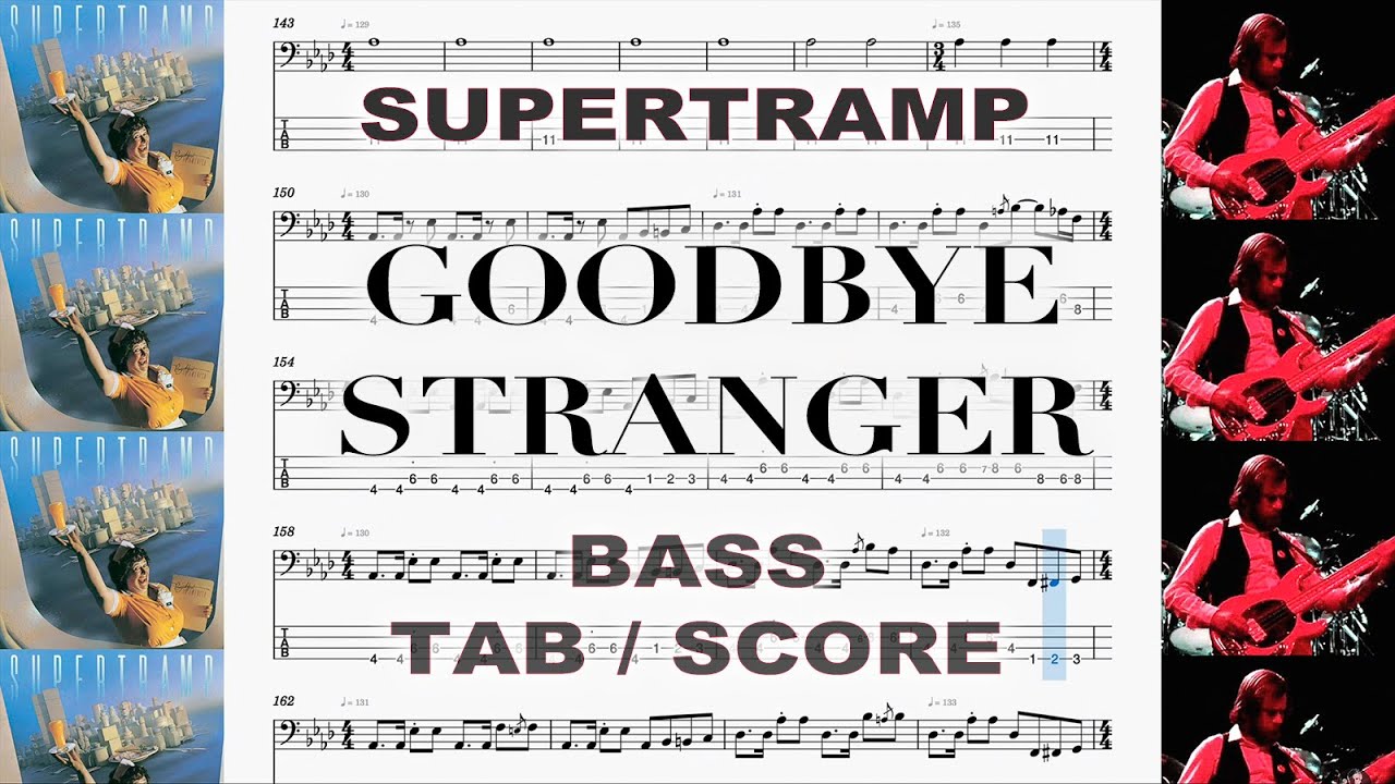 SUPERTRAMP - Goodbye Stranger - DOUGIE THOMSON [Only Bass TAB/SCORE ...