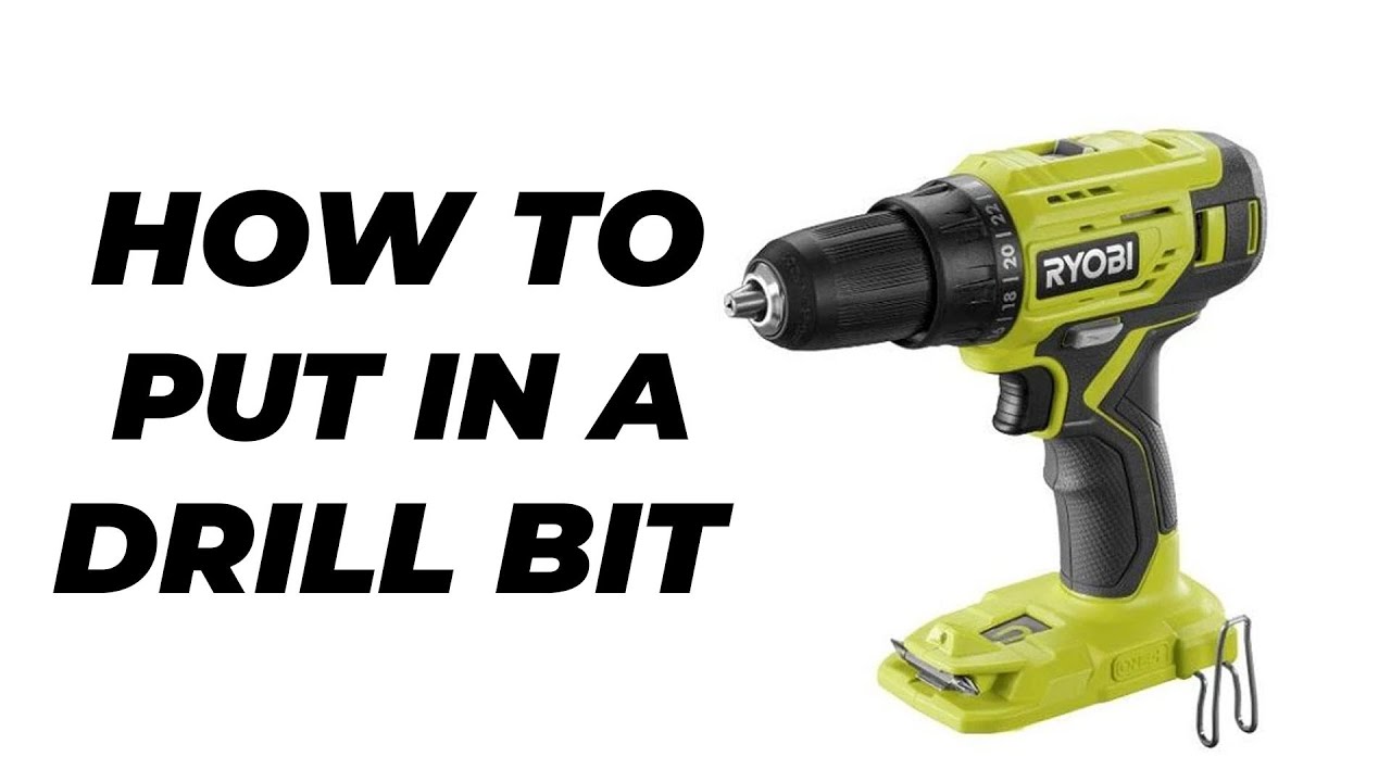 How to Install a Drill Bit in Ryobi's Drill - YouTube