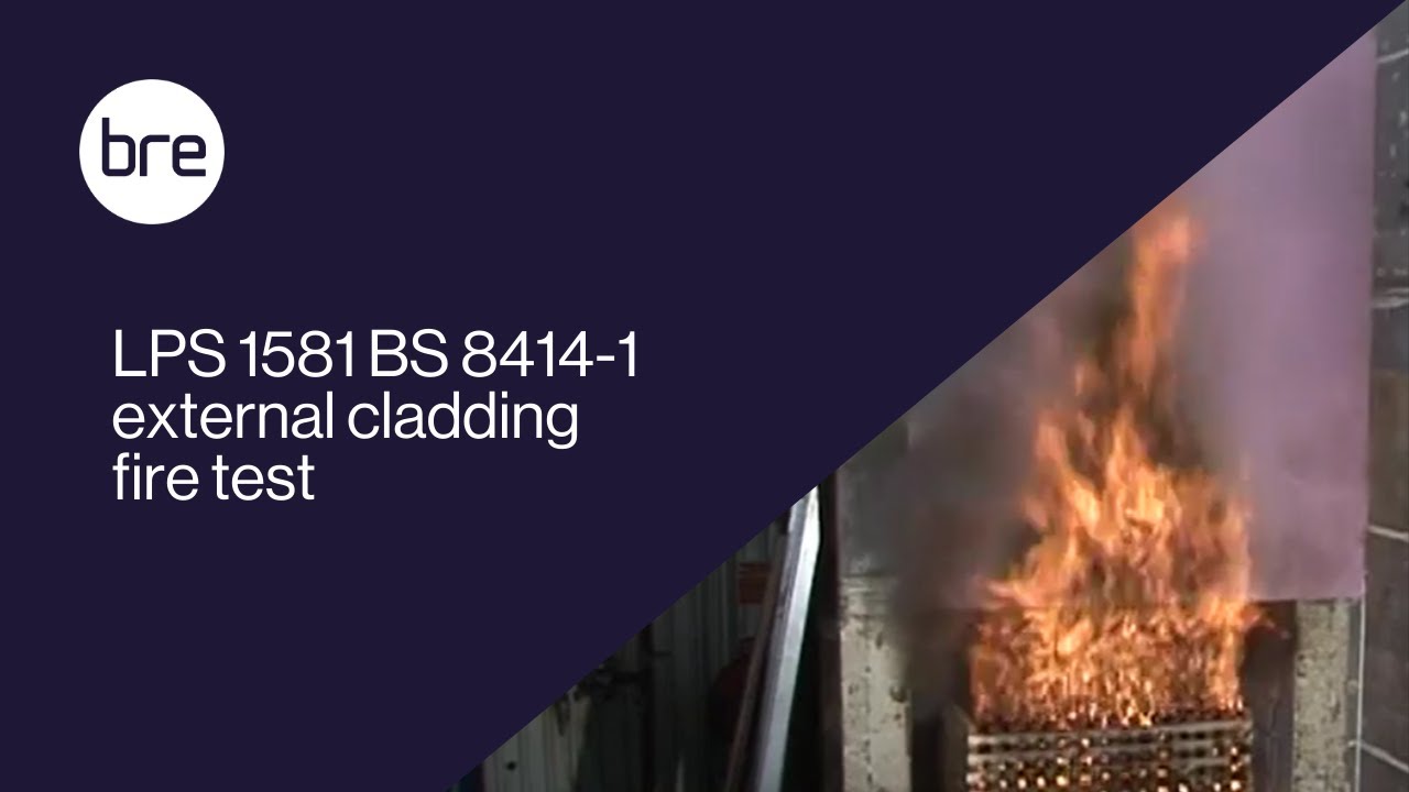 LPS 1581 BS 8414-1 External Cladding Fire Test - YouTube