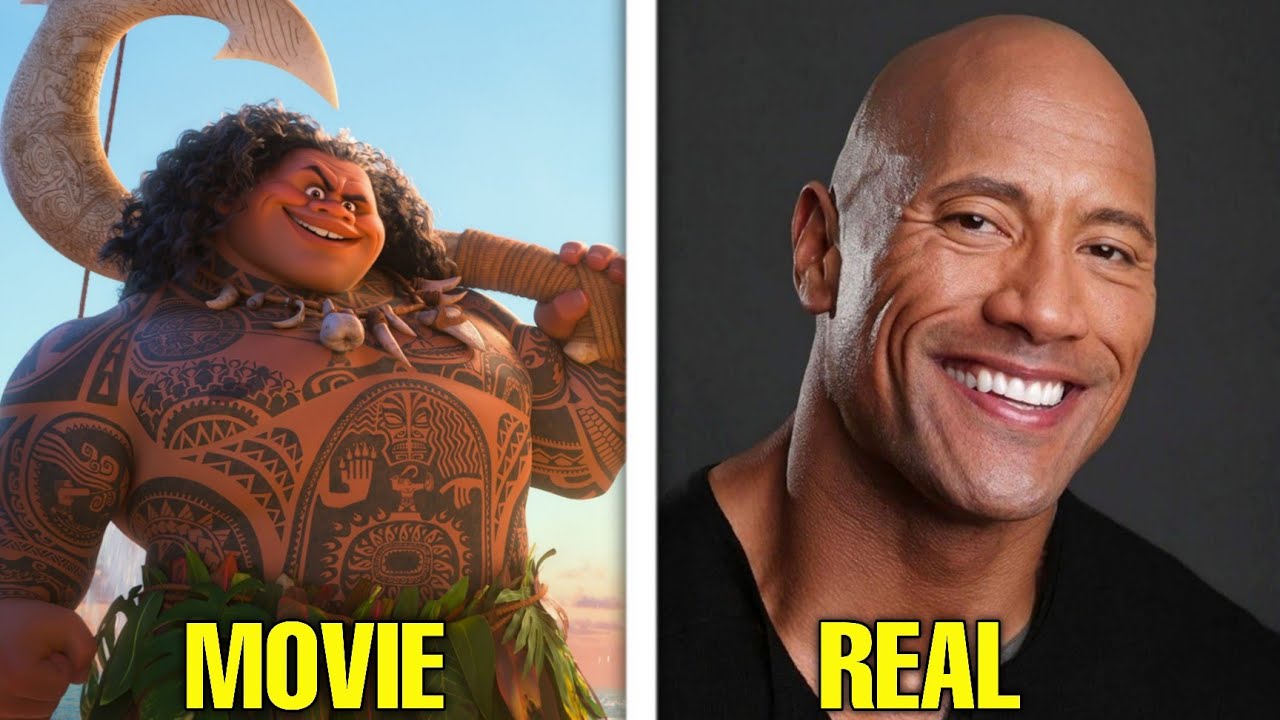 Moana 2 animated characters in real life vs in movie | Movie Cast - YouTube