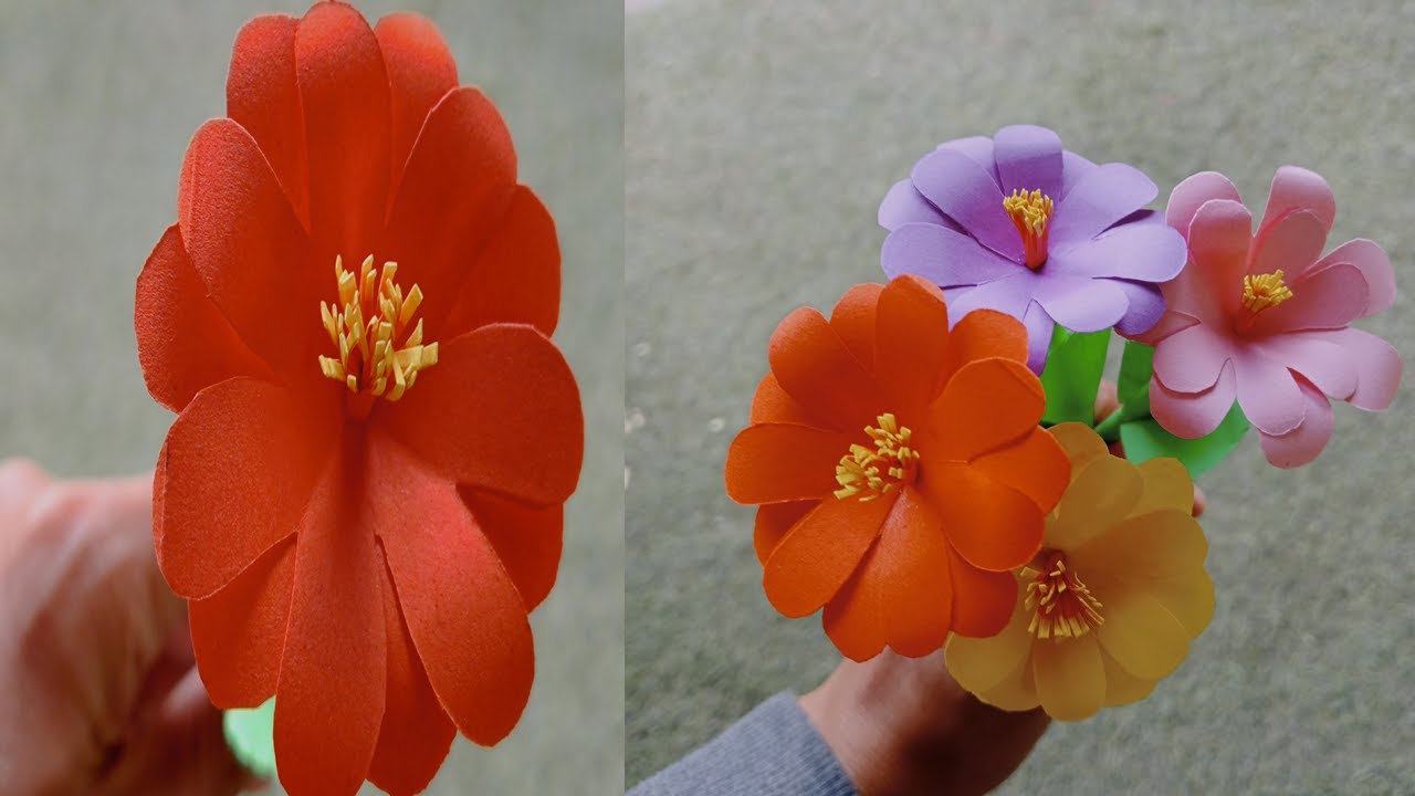 Easy To Make Flower With Paper YouTube Easy To Make Flower With Paper YouTube