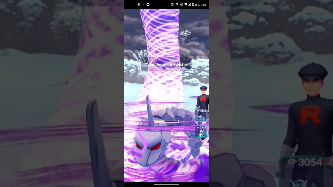 Shiny Gyarados Battletime 💥 Showoff😡vs Onix ️ Winter 2023🌇 Pokemon Go ...
