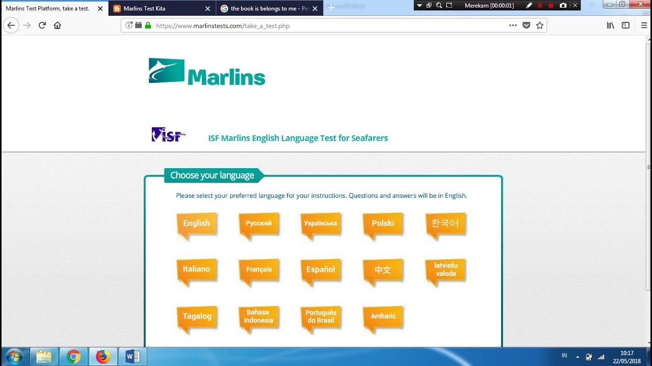 Marlin test score 92 - YouTube