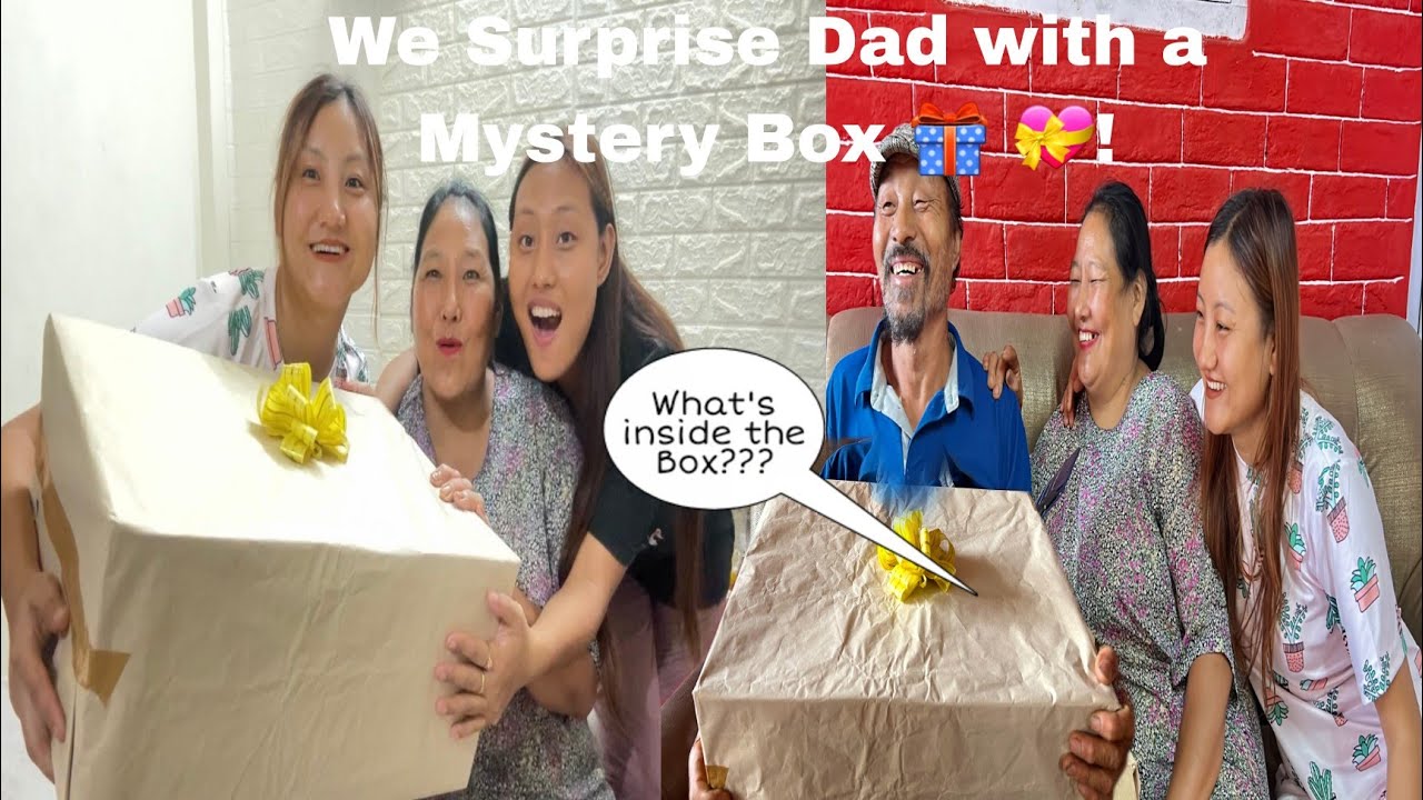 Surprising my Dad with a Mystery Box 📦 🎁🤫🤫! Guess What's inside ...