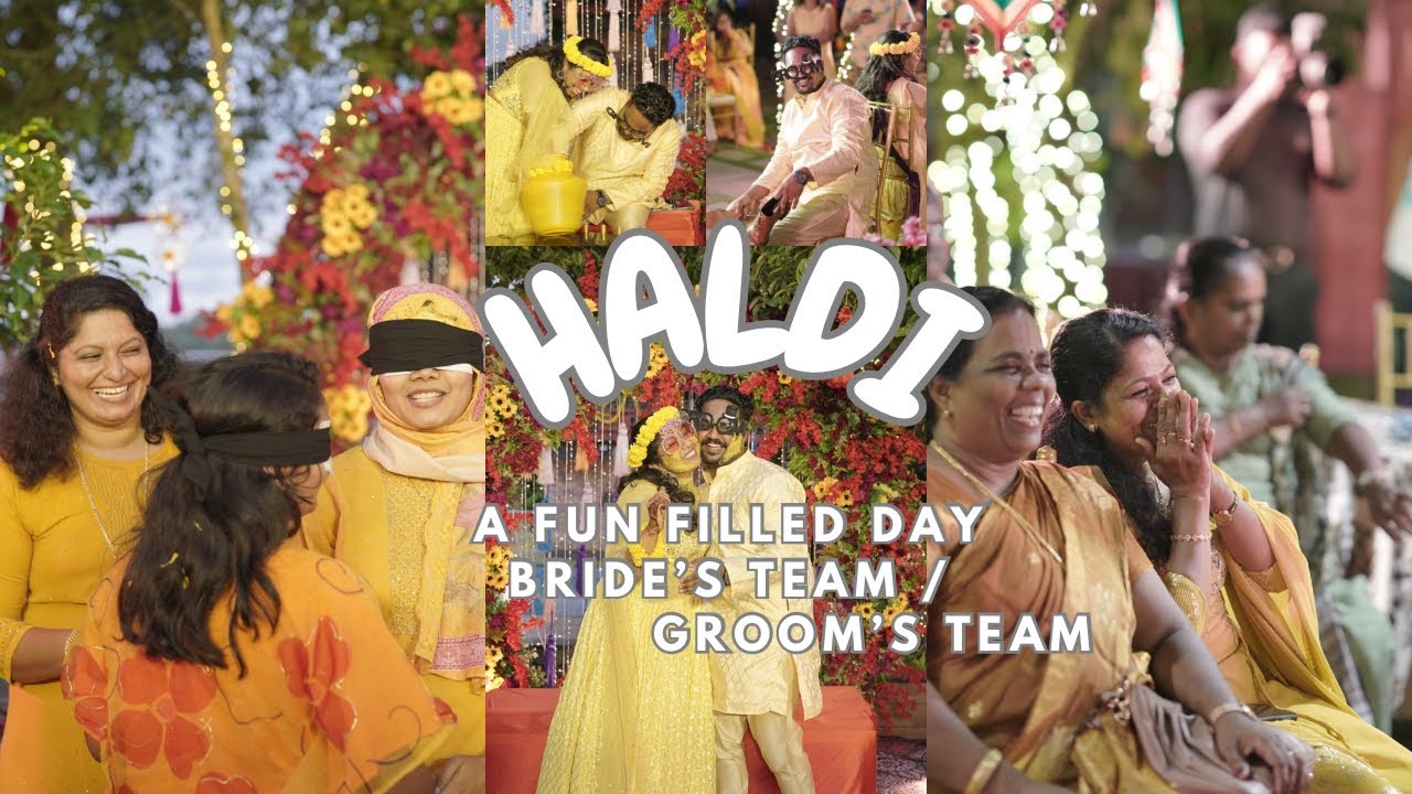 Haldi Ceremony Part-1|Kerala Wedding|Brides Team and Grooms Team| Fun ...