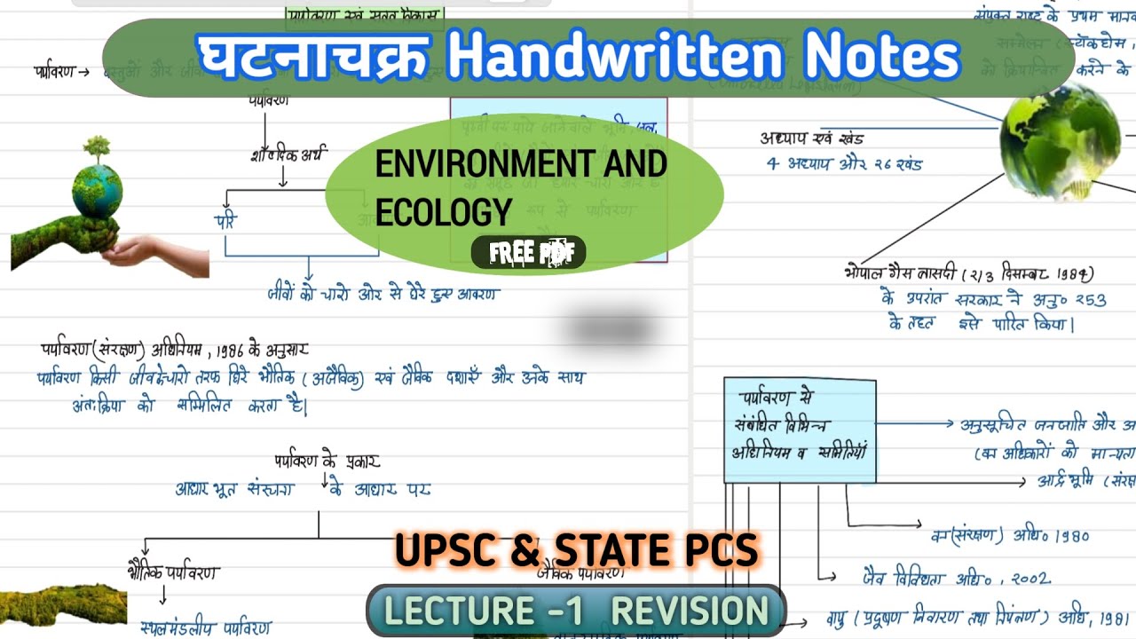 Environment and ecology handwritten notes LECTURE-1|| BEST NOTES FOR ...