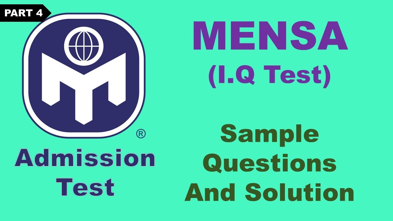 MENSA IQ Intelligence Test | Episode 4 | Mensa Gifted Youth | Sample ...