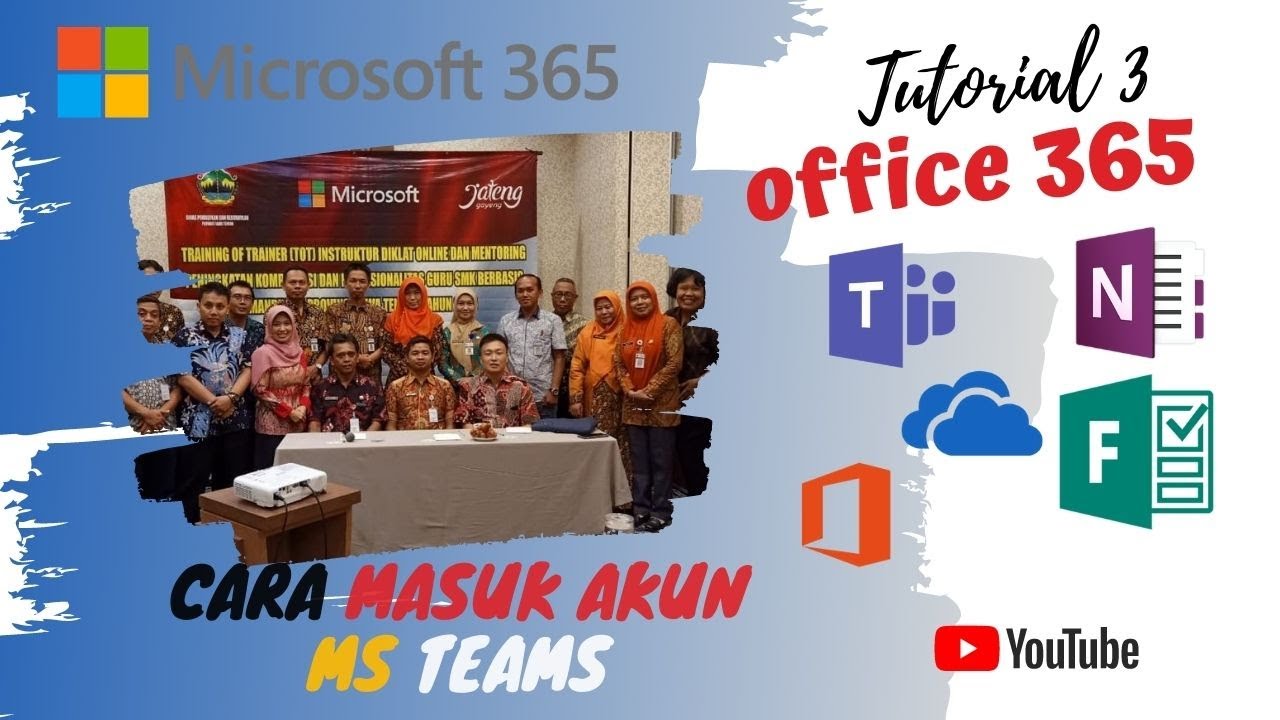 3. tutorial masuk akun ms teams - YouTube