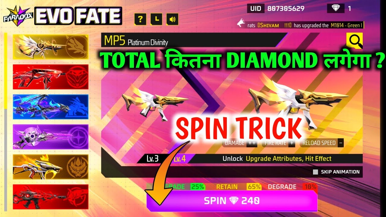 Evo Fate Event Free Fire | Free Fire New Event Today | FF Evo Gun Skin ...