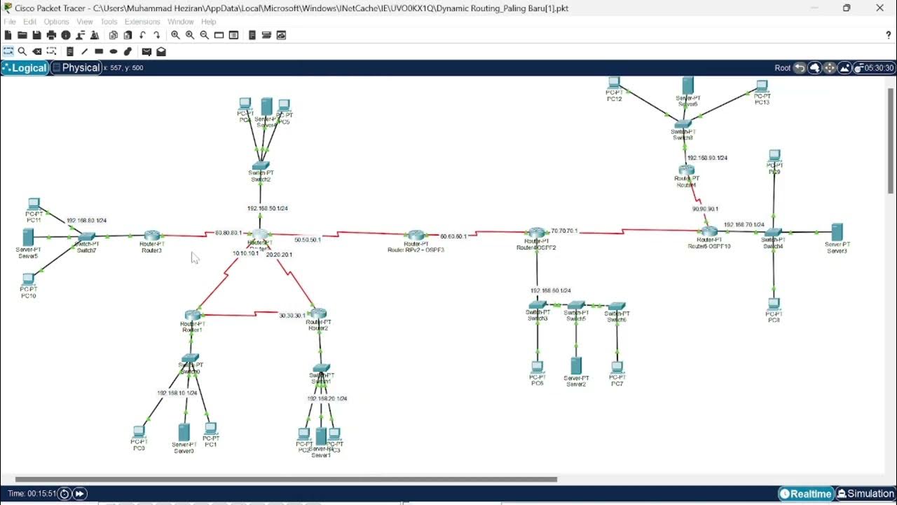 Dynamic Routing | Cisco Packet Tracer | Keamanan Jaringan | 101032300037 - YouTube