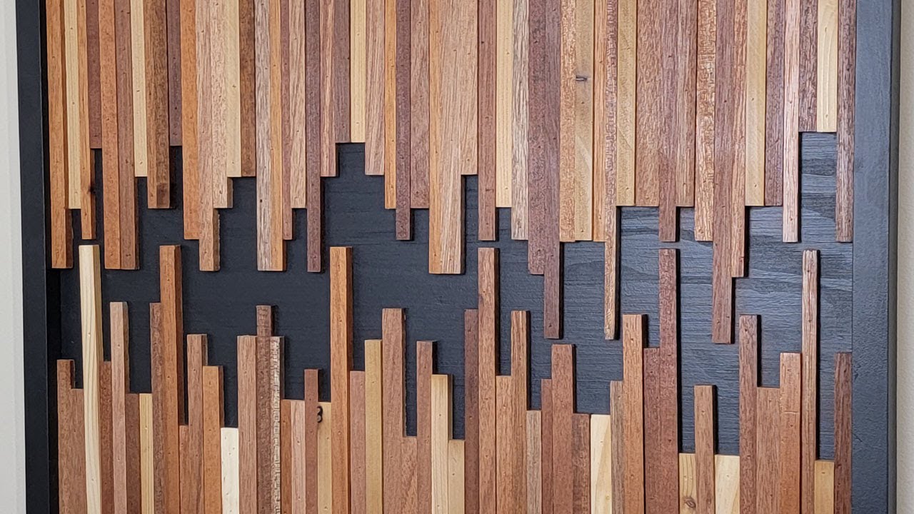 Wall art Made From Scrap Wood - YouTube