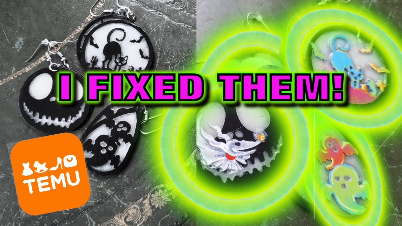 Turning my TEMU earrings into glowing works of art! - YouTube