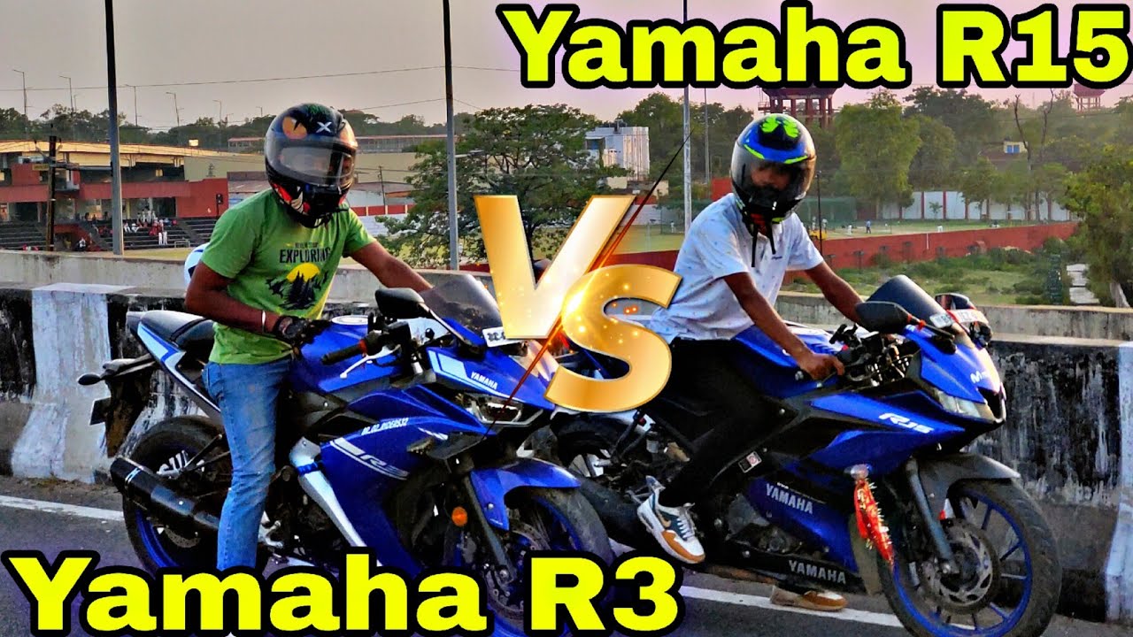 YAMAHA R3 VS YAMAHA R15 V3 DRAG RACE🚀 WITH @driftgod3595 || MAZA A GAYA ...