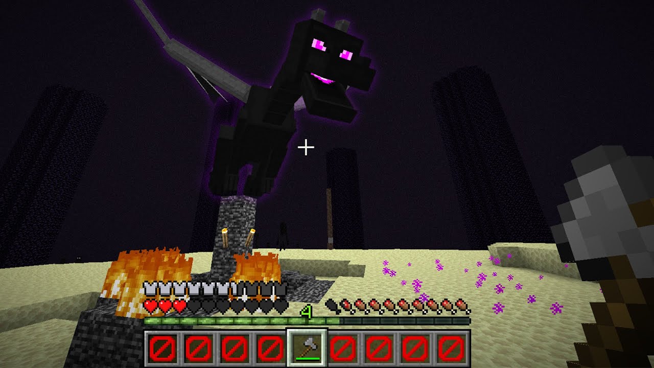 Beating minecraft with ONLY 1 hotbar slot! - YouTube
