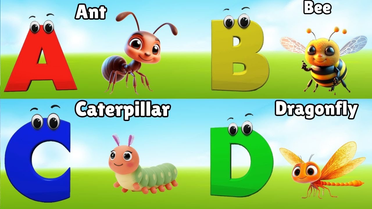 Insects Alphabet Song | Insects ABC Song | Phonics for Kids | Baby ...