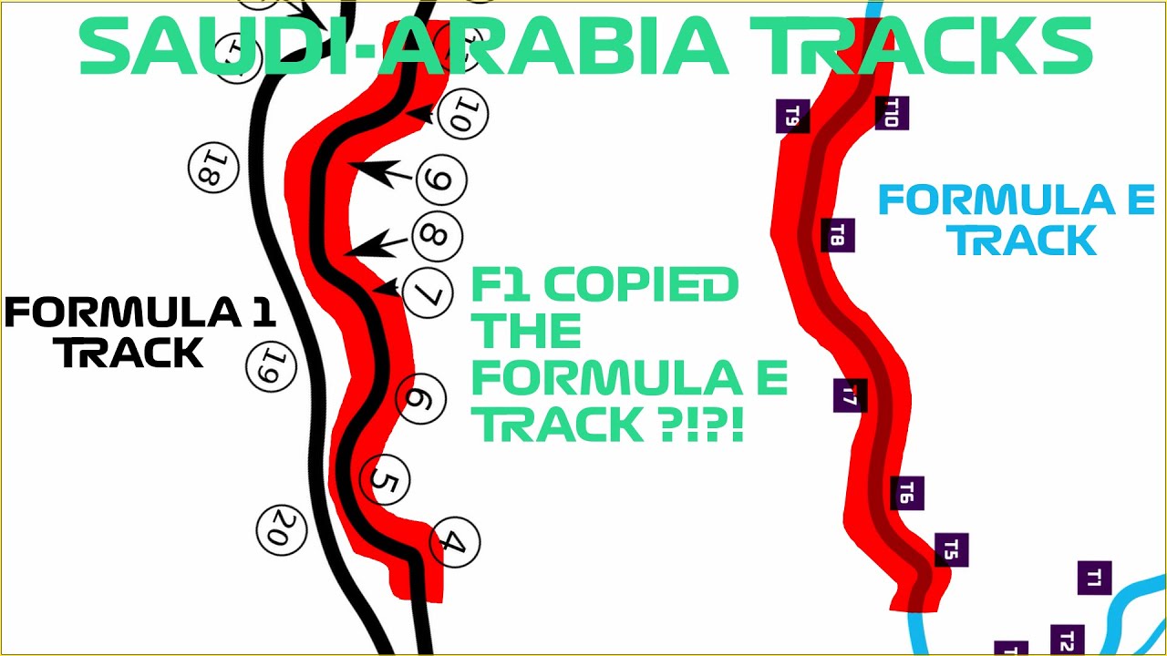 F1's NEW JEDDAH TRACK IS JUST LIKE THE FORMULA E TRACK ?!?! | 1 vs ...
