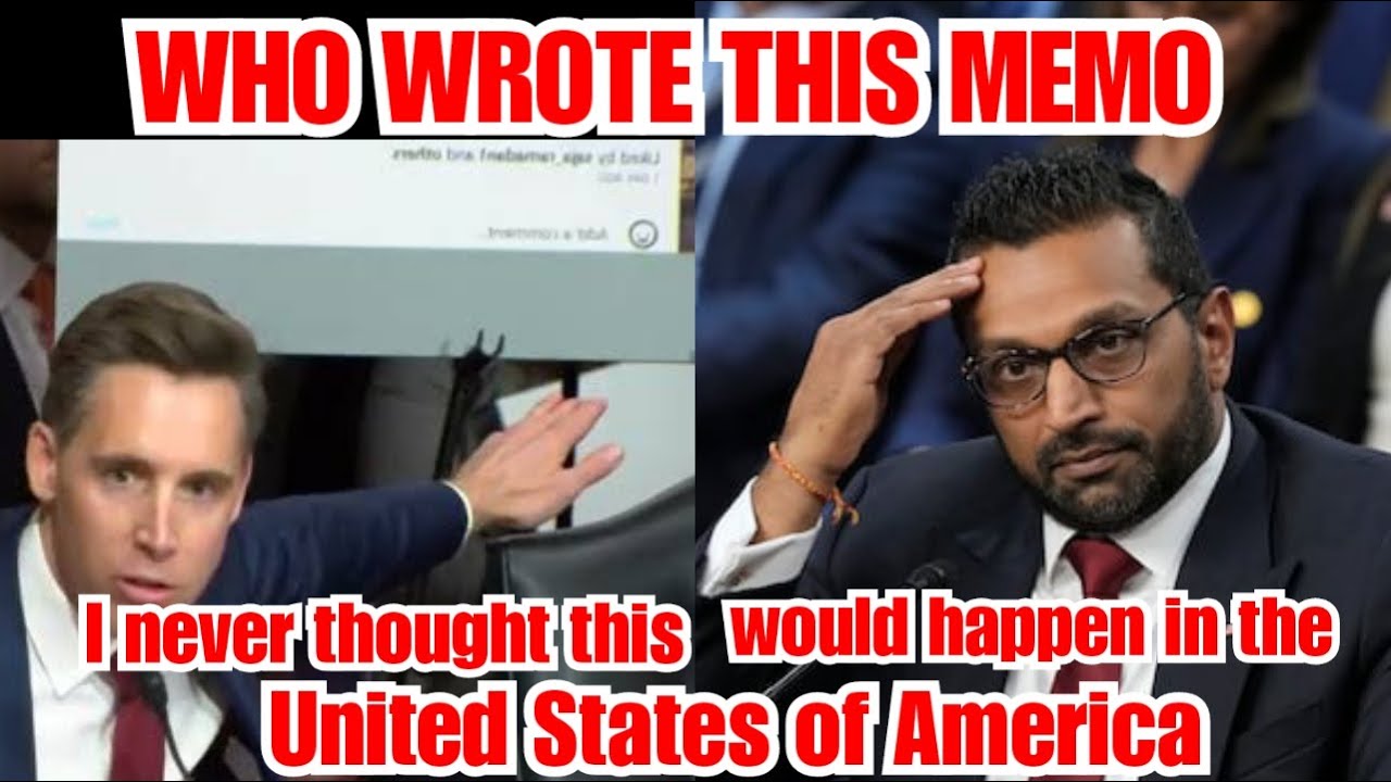 "WHO WROTE THIS MEMO?" FEARLESS Josh Howley Confronts Kash Patel on ...