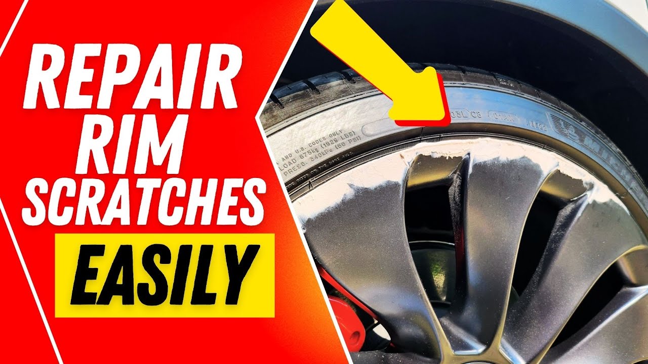 How to Repair Curb Rash on Any Wheel Rim Easily - YouTube