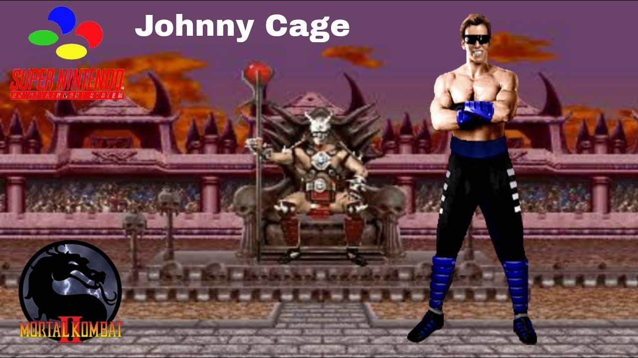 Mortal Kombat II ( SNES ) - Johnny Cage - Very Hard - Gameplay - YouTube