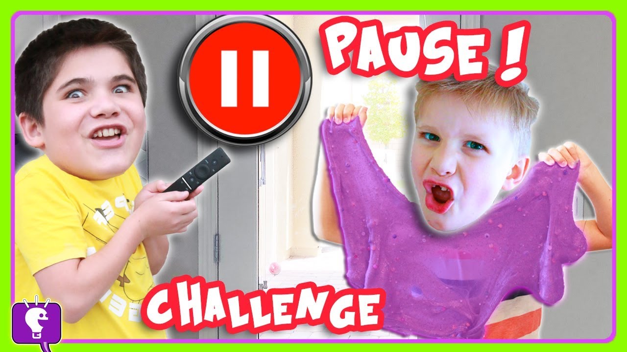 PAUSE CHALLENGE with SLIME! DIY by HobbyKidsTV - YouTube