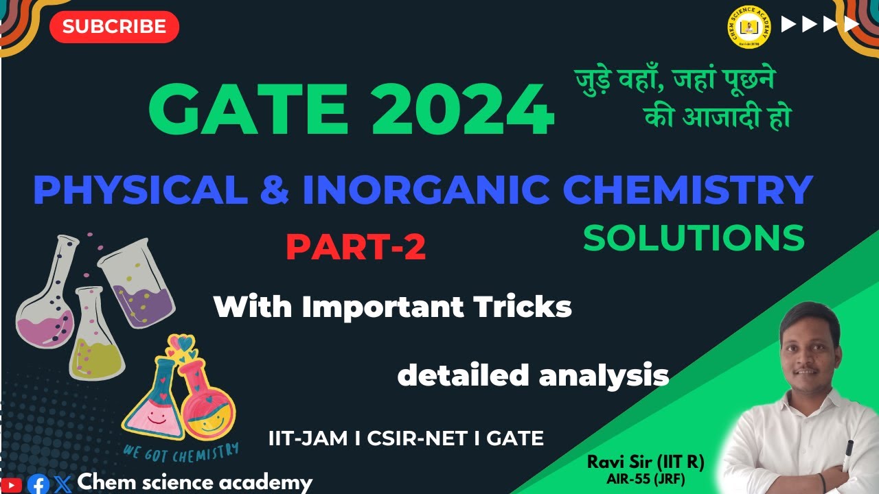GATE 2024 Chemistry Paper Solutions gate #chemist Chapter-wise & Topic ...