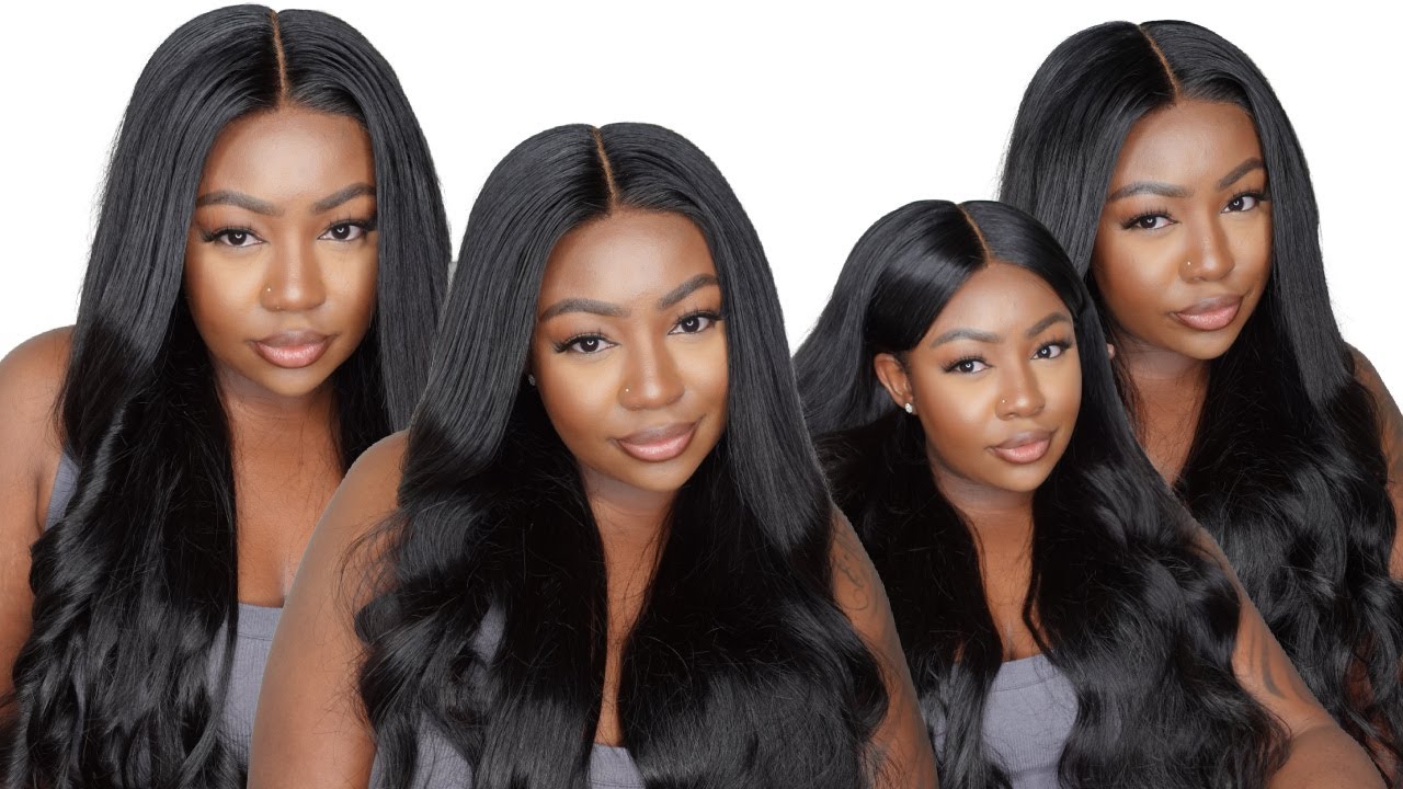 🤎 The perfect HD lace buss down middle part wig install 🤎 | ft. WESFACE ...