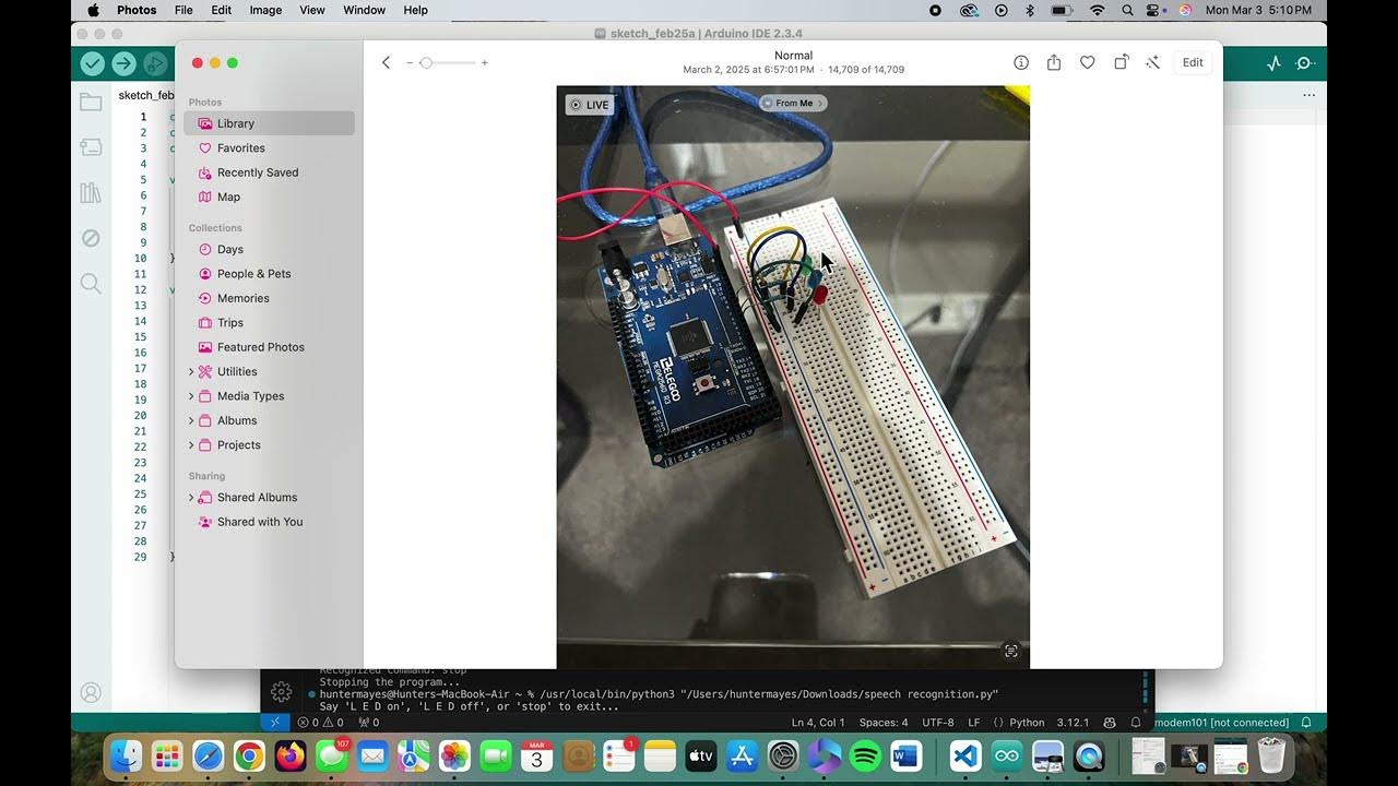Voice Controlled LED System with Arduino and Python - YouTube