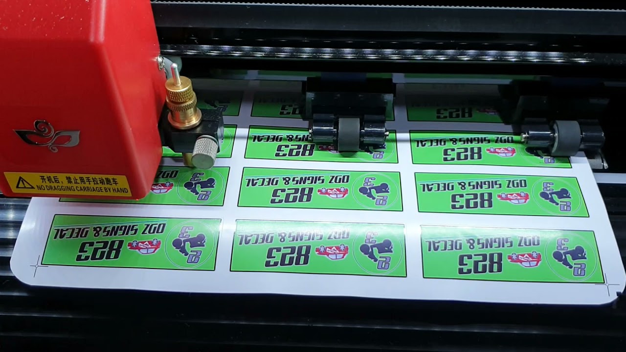 Eco Solvent Print decals and cut out sticker - YouTube