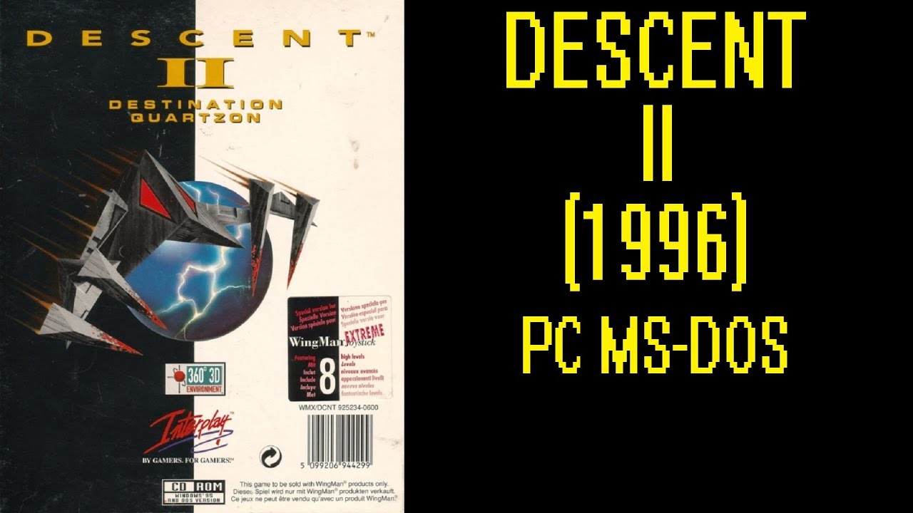 Descent 2 (1996) - DOS Gameplay (PC MS-DOS) - YouTube
