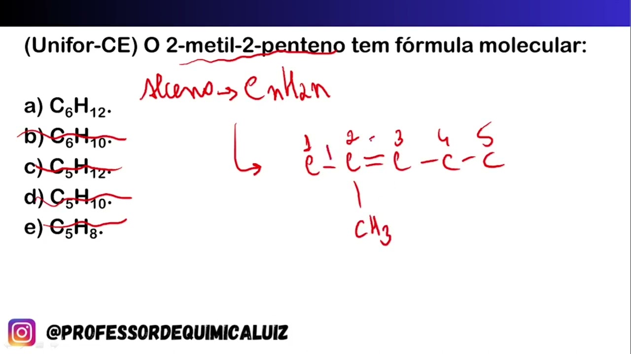 Estrutura Penteno O Ciclopentano é Isômero Do