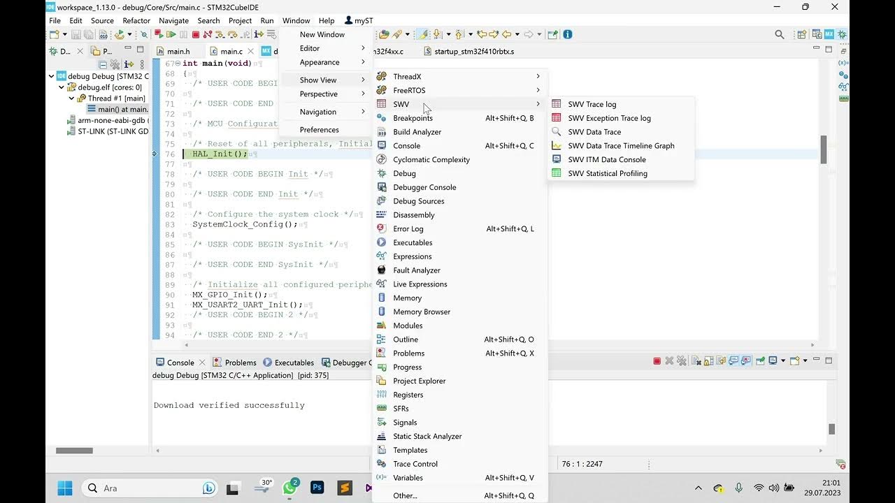 STM32CubeIDE-Debug İşlemleri - YouTube
