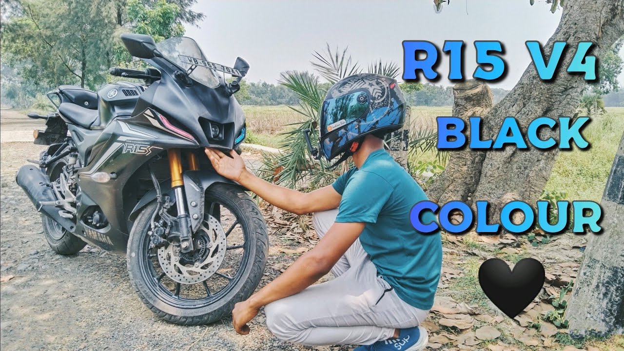 R15 V4 Bs6 Black colour🖤Drl led modified🥰Off Roading ride ho gaya😂 ...
