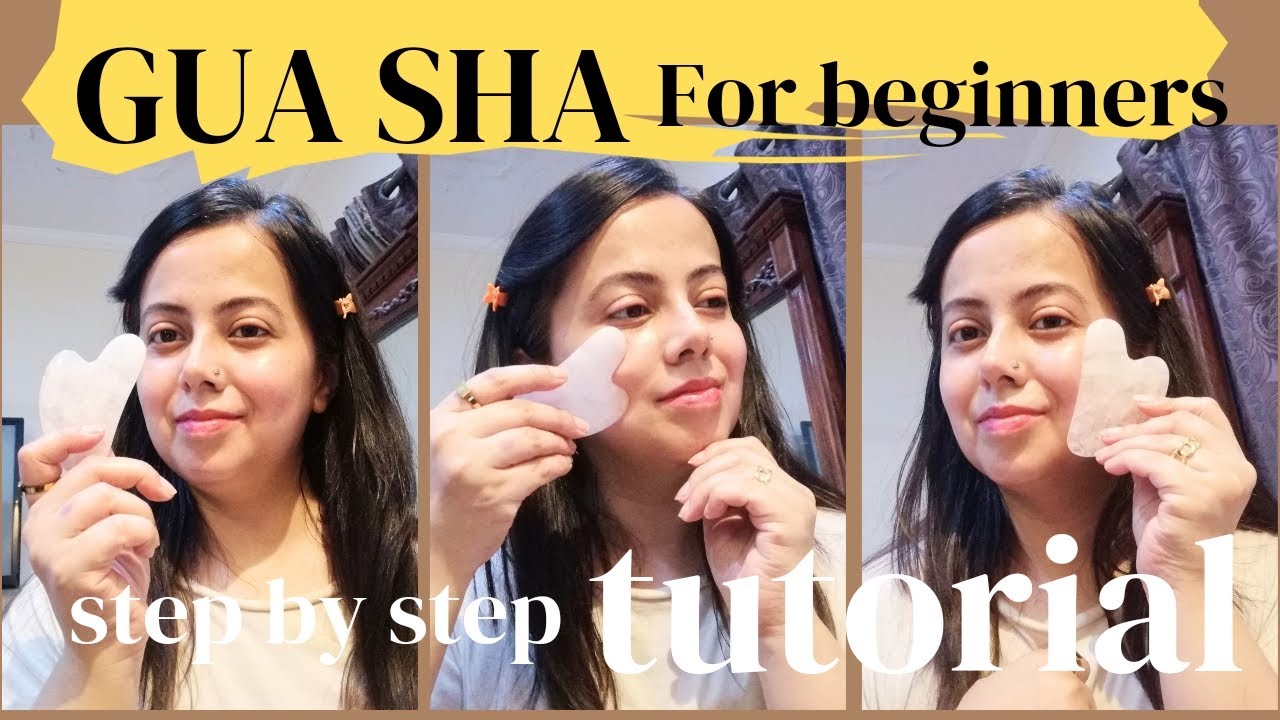 Gua sha facial massage// How to use gua sha// Gua sha for beginners ...