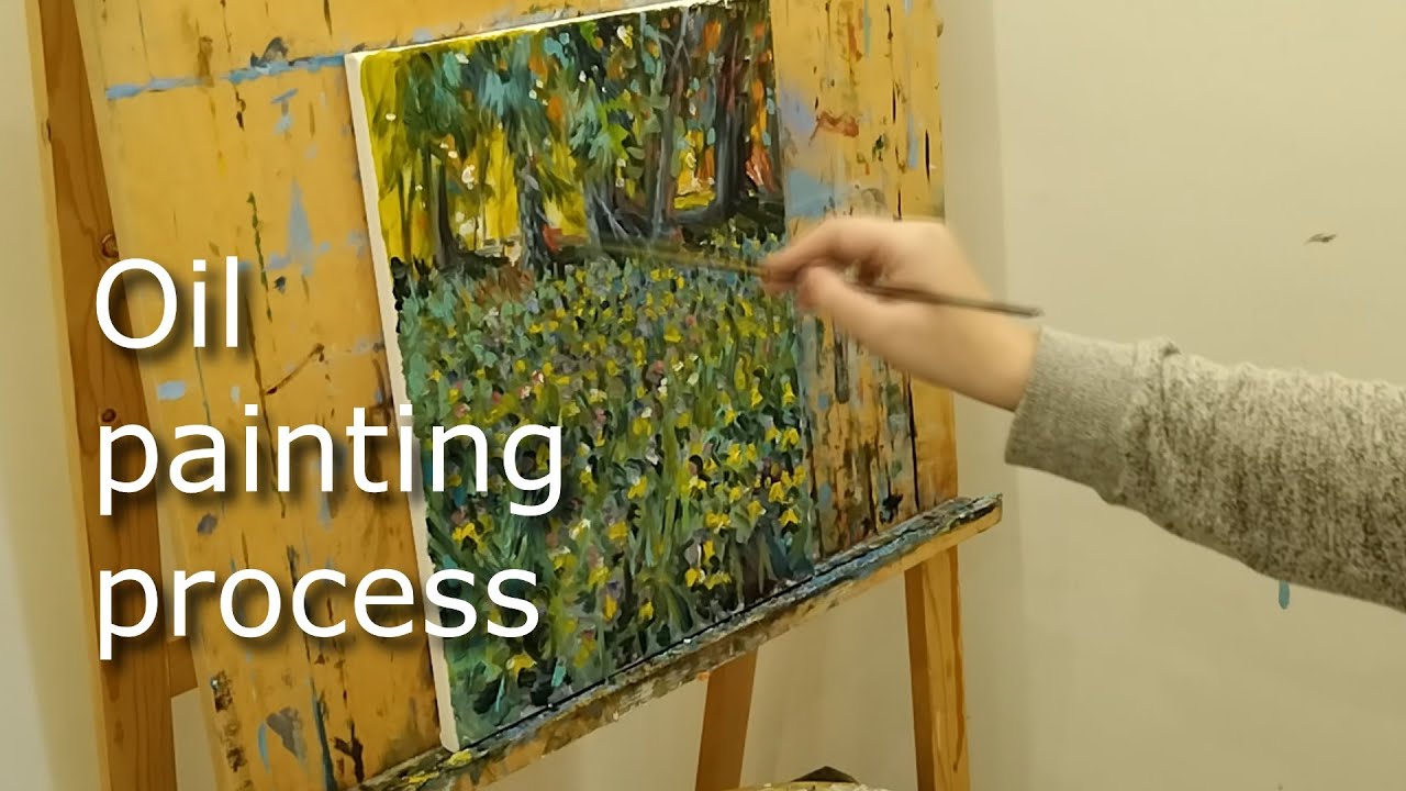 Forest flowers - oil painting process - YouTube