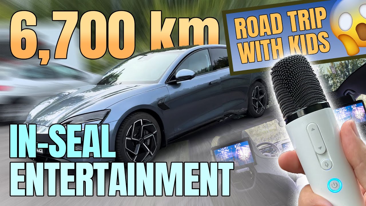 6700km Road Trip with Kids: In-Car Entertainment in BYD Seal - YouTube