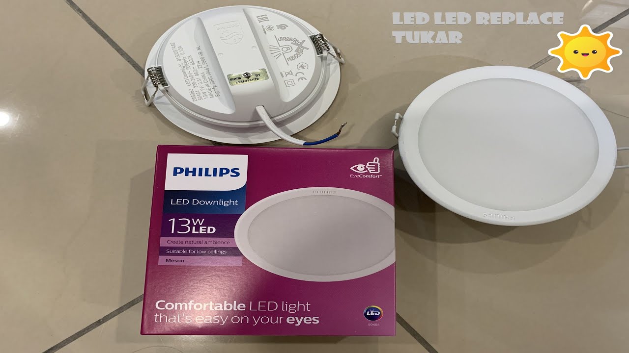 如何輕鬆安装天花板的LED downlight? | change LED ceiling light | Cara tukar lampu ...