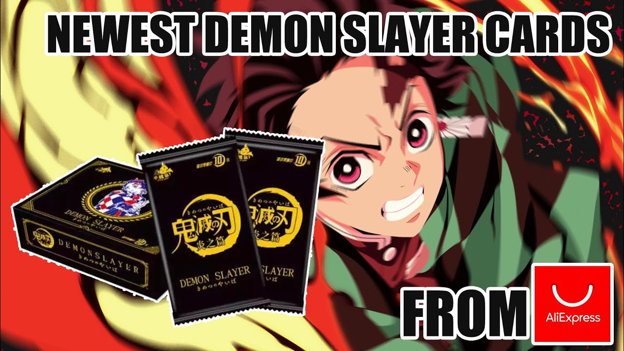 NEWEST DEMON SLAYER CARDS FROM ALIEXPRESS | DEMON SLAYER COLLECTIBLE ...