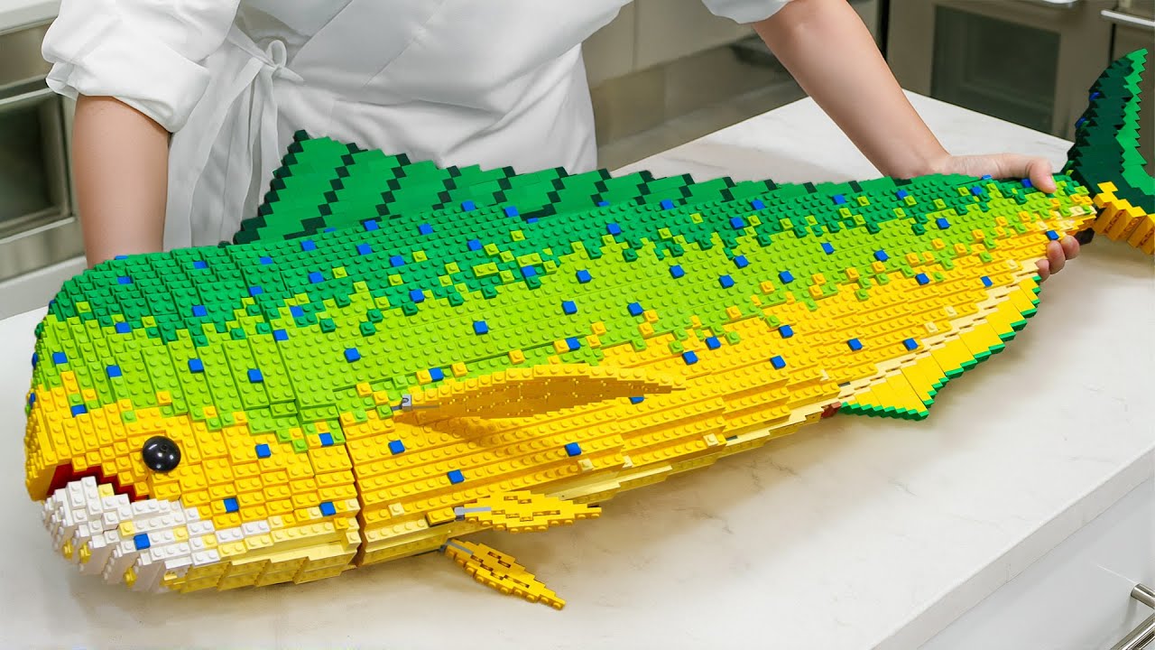 Catch & Fillet a LEGO RARE Giant Mahi Mahi Dolphin Fish Deep Sea IRL ...