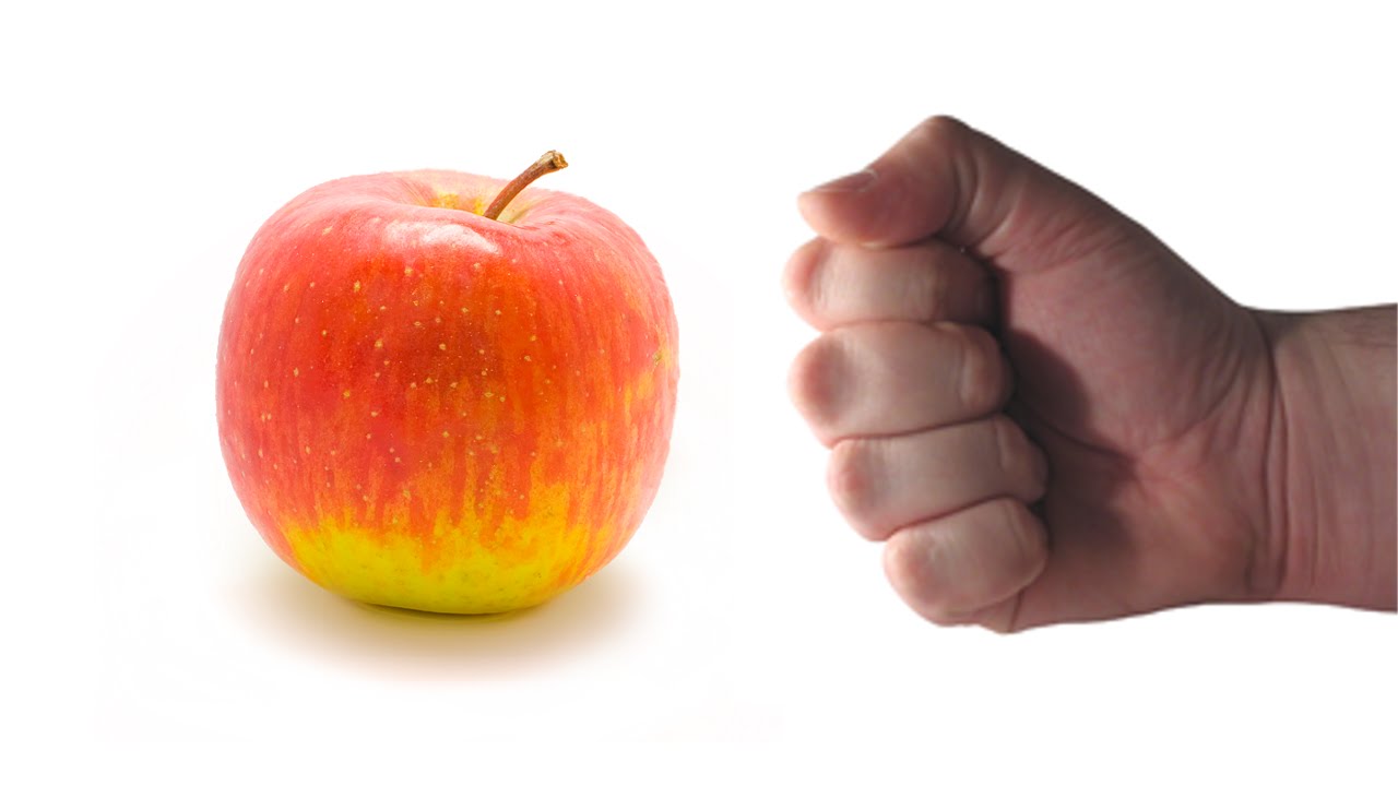 PUNCHING AN APPLE - YouTube