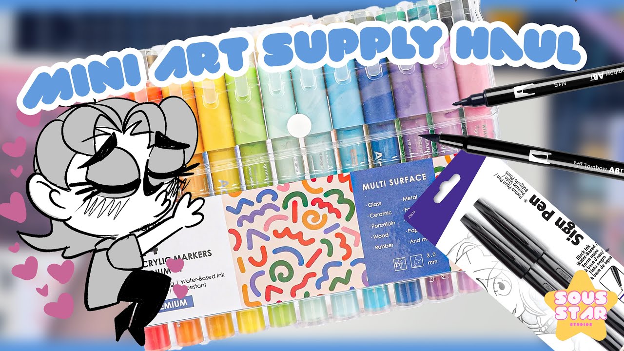 TESTING OUT THE VIRAL ACRYLIC MARKERS l Small Art Supply Haul - YouTube