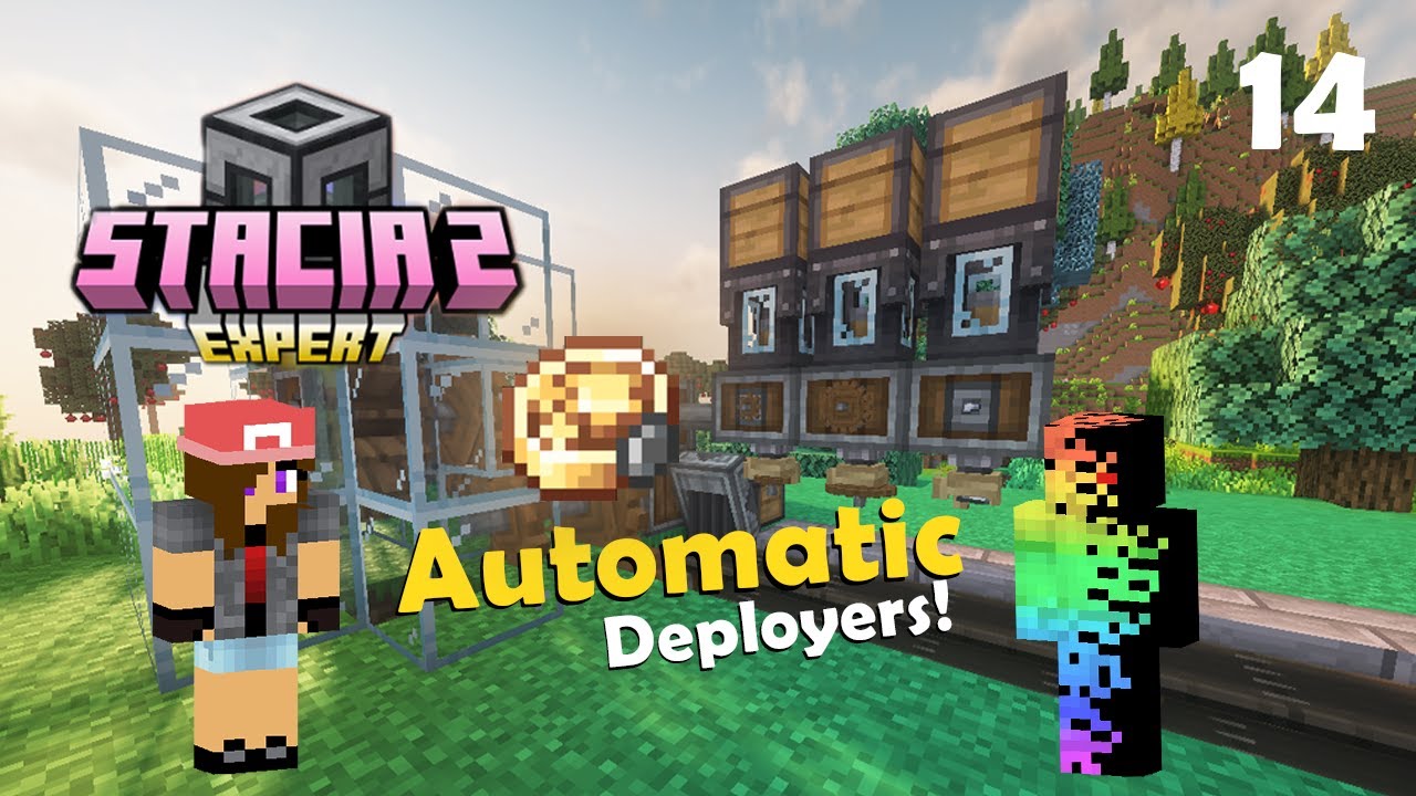 My Girl and I BUILT an AUTOMATIC Deployer Setup | Minecraft Create Mod ...