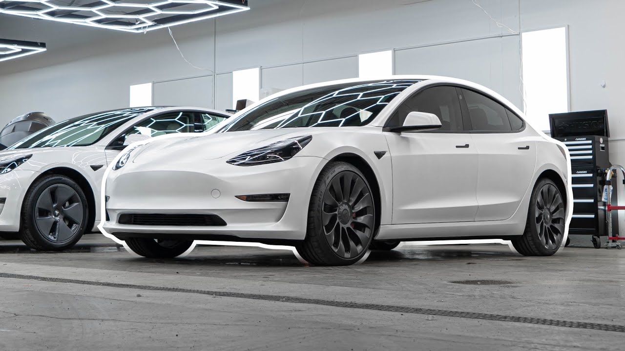 Pearl White TESLA MODEL 3 gets INSTALLED with XPEL STEALTH! - YouTube