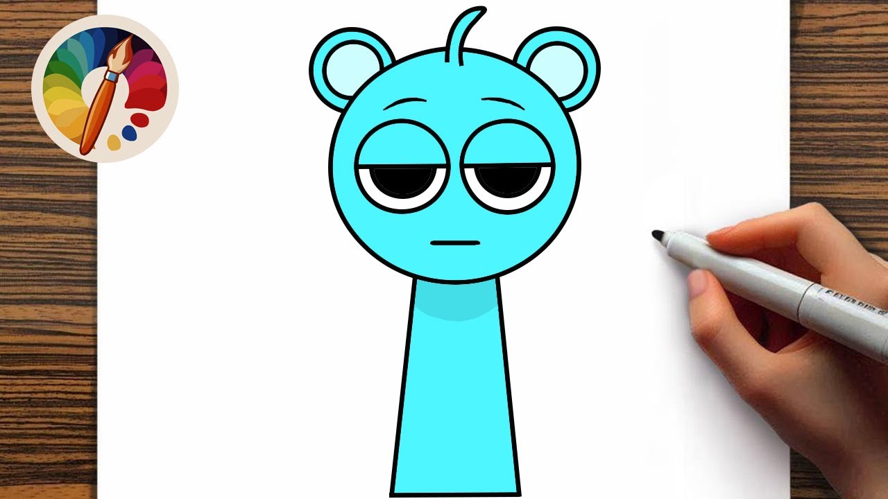 How to draw SKY | INCREDIBOX SPRUNKI | Step by step tutorial - YouTube