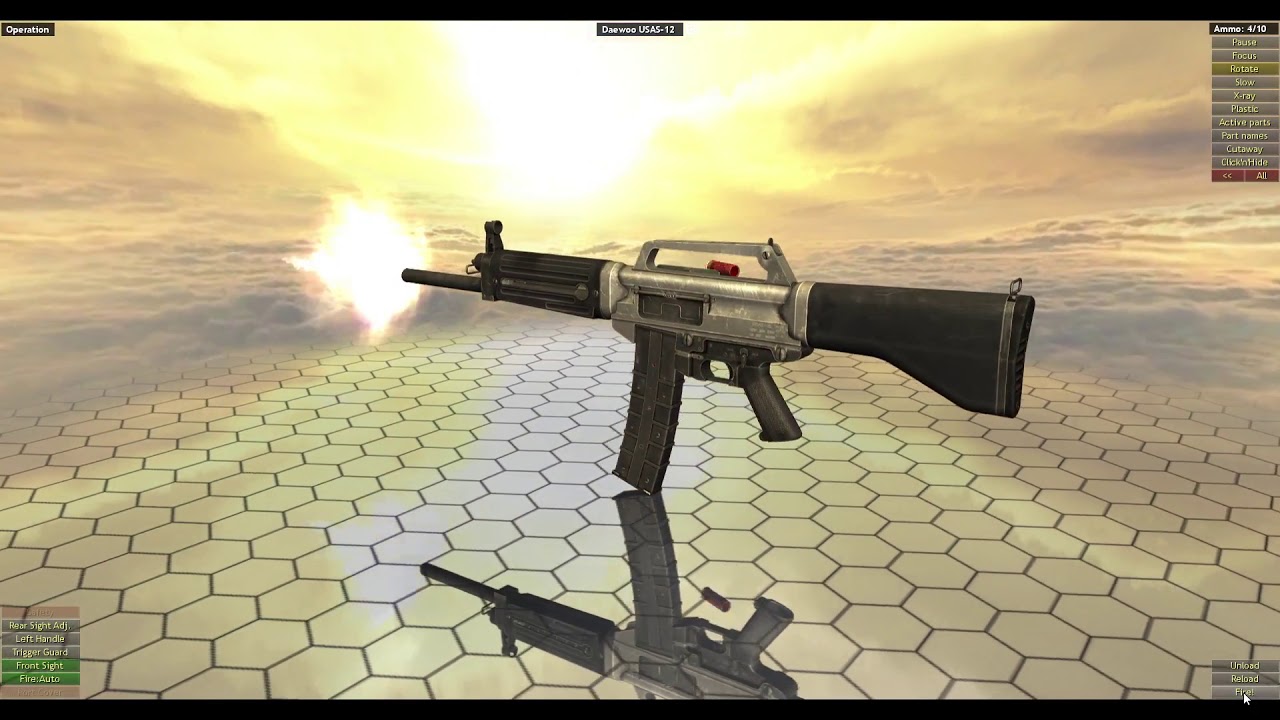 Slow Mo Of Daewoo USAS-12 Shotgun Firing (How It Works Daewoo USAS-12 ...